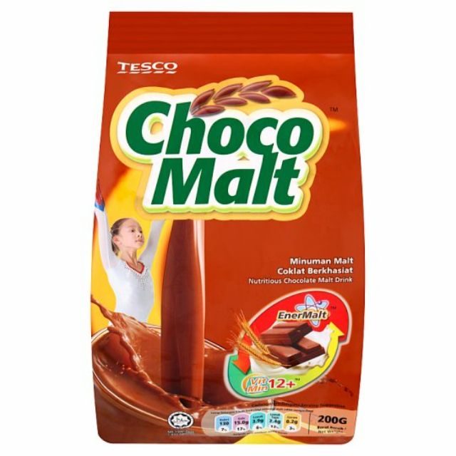 TESCO CHOCO MALT NUTRITIOUS CHOCOLATE MILK DRINK 200GRAM | Shopee Malaysia
