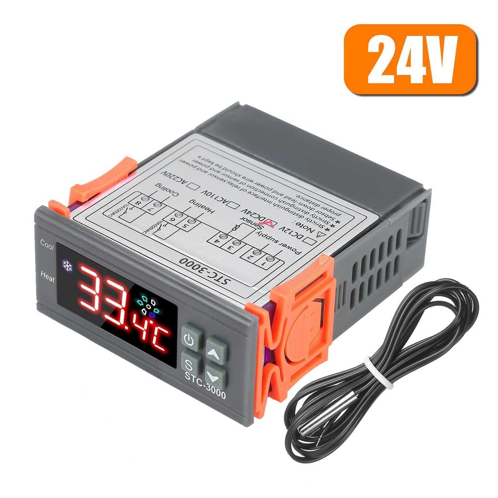 STC-3000 Microcomputer Temperature Controller 24V Digital ...