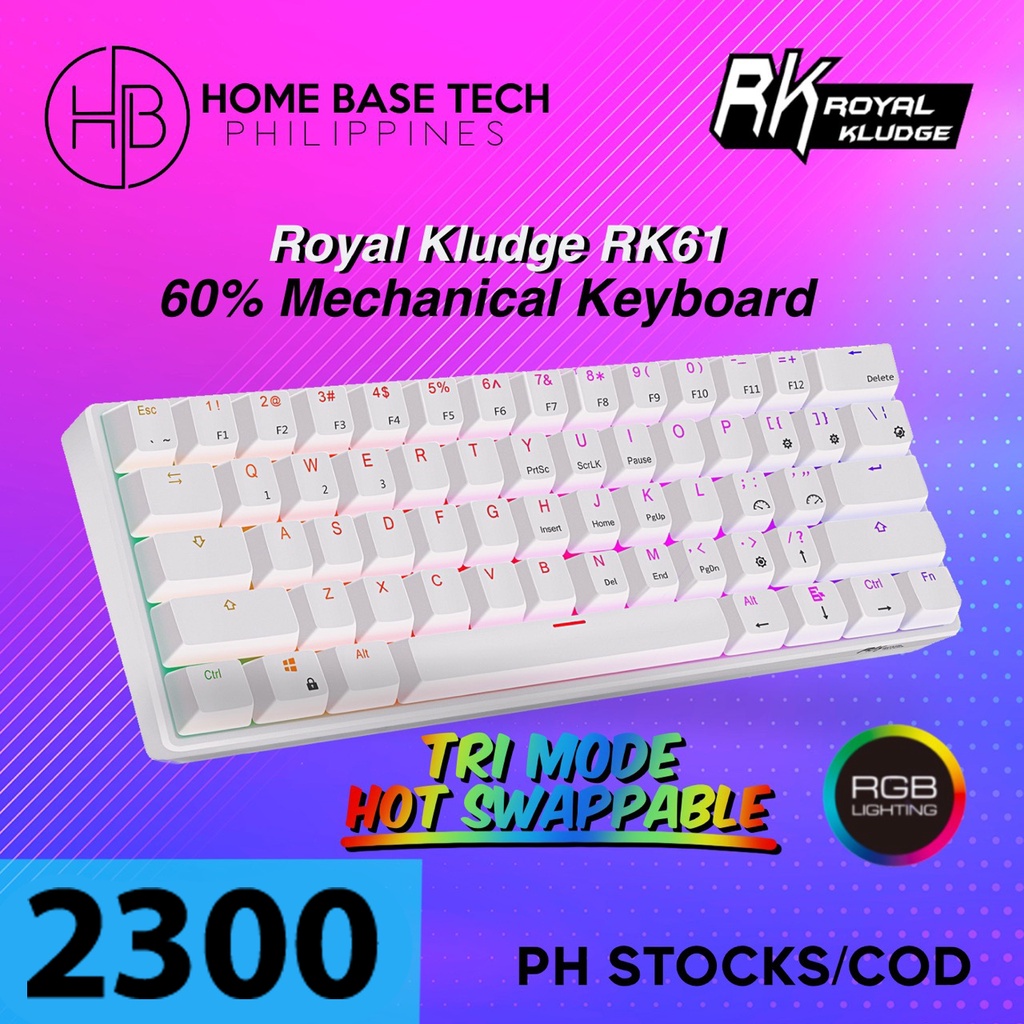 Royal Kludge RK61 Trimode Hotswap RGB PH | Shopee Malaysia