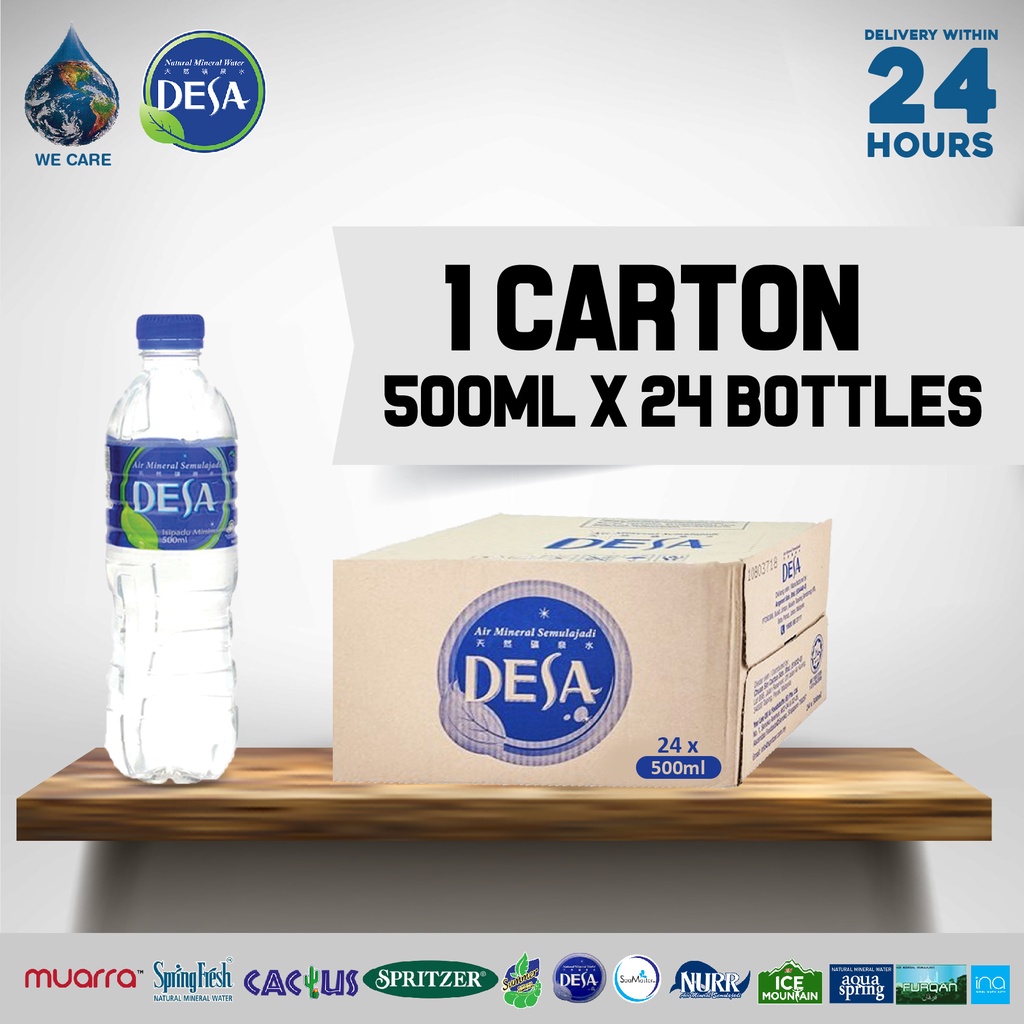 DESA Mineral Water (500ml x 24 Bottles x 1 Carton) | Shopee Malaysia