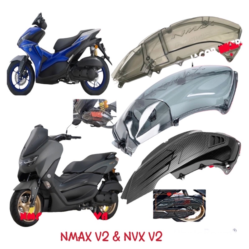 YAMAHA NVX V2 NMAX 155 V2 2020 AIR FILTER ENGINE COVER CARBON Airbox ...