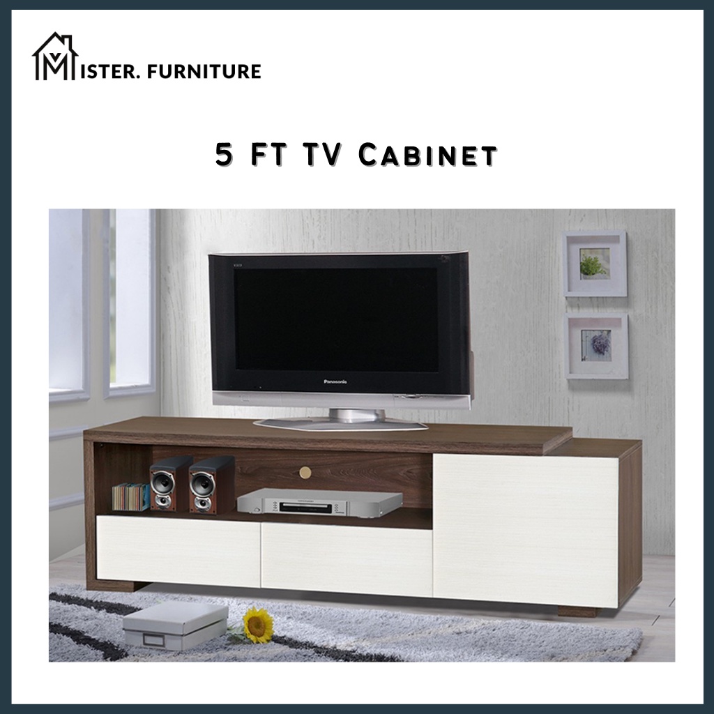MF 5 FT TV Cabinet/ Media Hall/ TV Rack/ TV Console/ Cabinet Storage ...