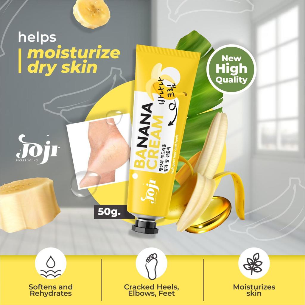 Joji Secret Young Soft Your Feet And Heels BANANA Cream 50g Foot Moist ...