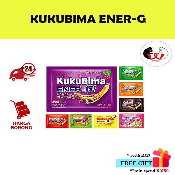 [SHIP WITHIN 24 HOURS]KUKUBIMA ENER-G (1kotak 6 sachet) ( ANGGUR ...