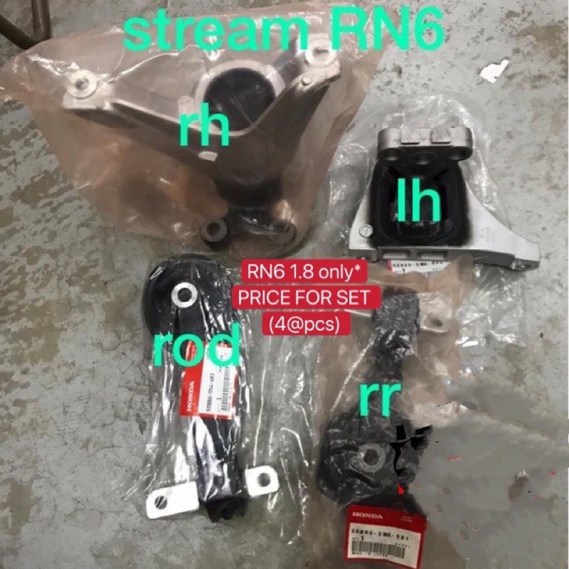 HONDA STREAM RN6 @ RN9 SMA 1.8 2.0 ENGINE MOUNTING SET (4) 50820-SMA ...