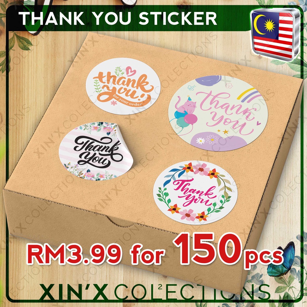 🇲🇾 Thank you Thanks Terima Kasih sticker label packaging sticker ...