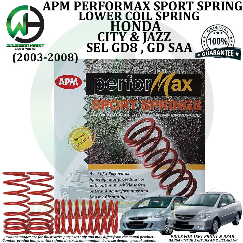 Honda City SEL GD8 & Jazz GD SAA Lower Coil Spring , Sport Spring Apm ...