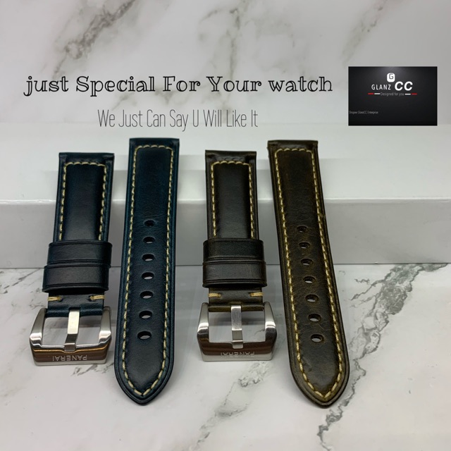 Pam Leather Strap Wax Leather Design 24mm | Shopee Malaysia