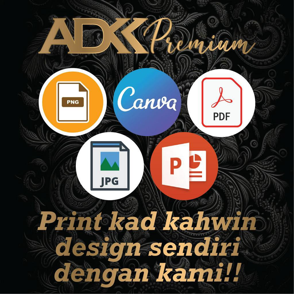 Print / Cetak Kad Kahwin design sendiri (kad tebal artcard 260g) MURAH ...