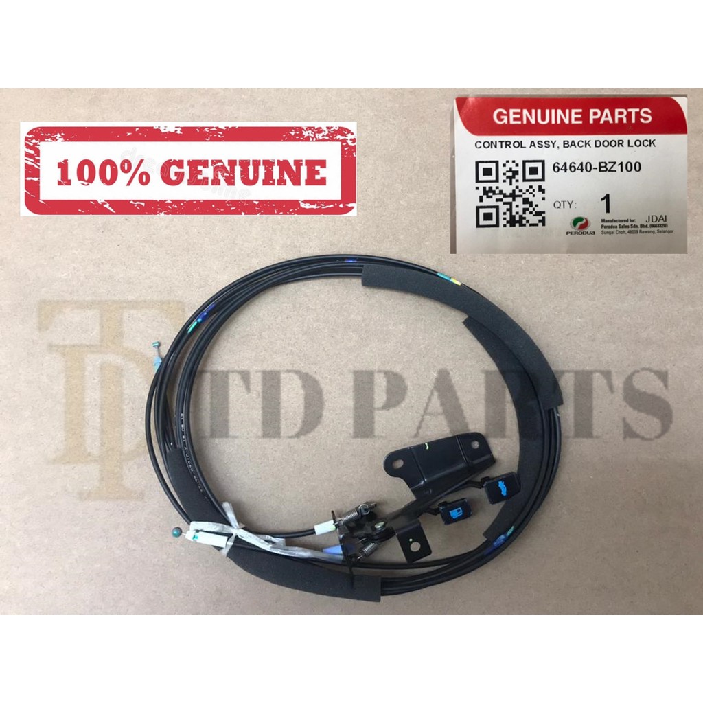 100% GENUINE PERODUA BEZZA FUEL LID CABLE WITH REAR BONNET CABLE 64640 ...