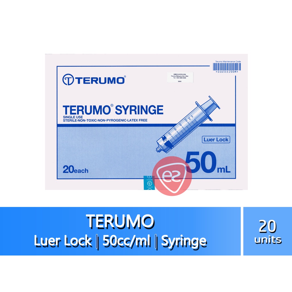 TERUMO SYRINGE 50CC (50ML) LUER LOCK 20S (CODE SS*50LE) | Shopee Malaysia