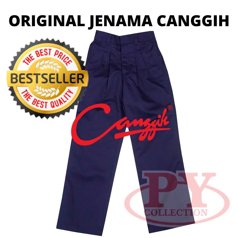 CP004 - ORIGINAL BAJU SEKOLAH JENAMA CANGGIH - SELUAR SEKOLAH RENDAH PANJANG BIRU (PRIMARY BLUE ...