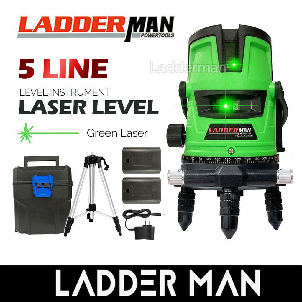 [PACKAGE]LADDERMAN LDM-5-GREEN 5 Lines 6 Point Adjustable Laser Level ...