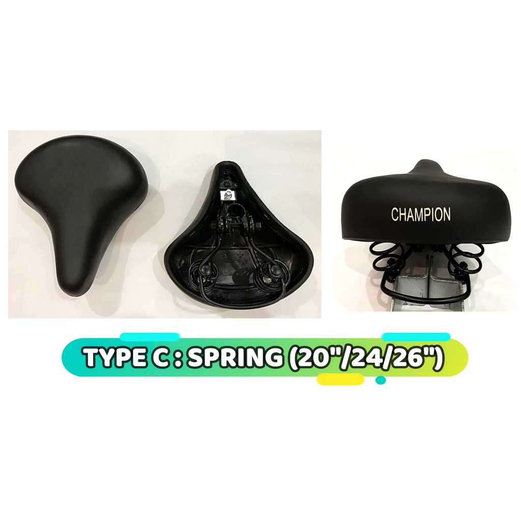 Bicycle Saddle Seat / Tempat duduk basikal (lukisan, spring, MTB sport ...