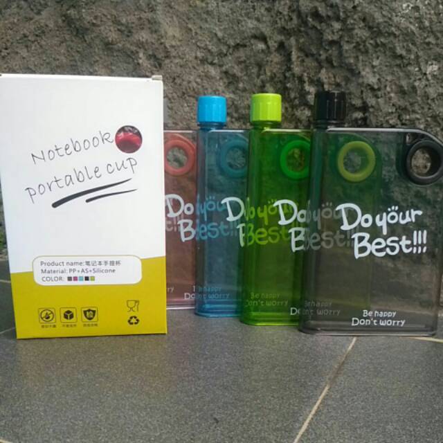 Memo Bottle A5 Do Your Best Flat Drinking Water Bottle B48 DYB | Shopee ...