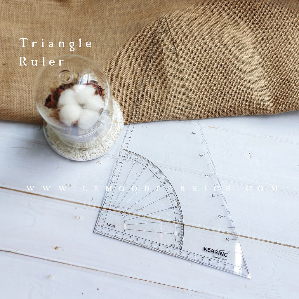 Original Kearing Acrylic Triangle Square Ruler Pembaris Akrilik Segi ...