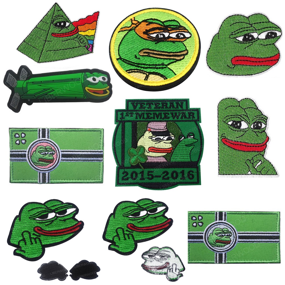 Sad Pepe The Sad Frog Patch Meme Iron On Embroidered Applique Patch ...