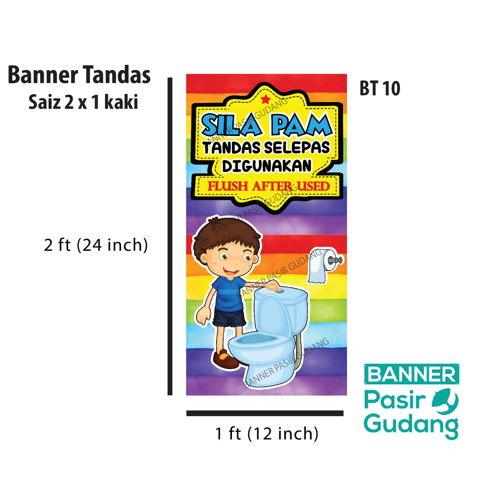 Banner Tandas 2x1kaki | Shopee Malaysia