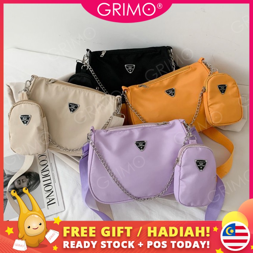 READY STOCK💕GRIMO Samson 2 in 1 Sling Bag Women's Beg Tangan Wanita Bags Tote Perempuan Lady ...