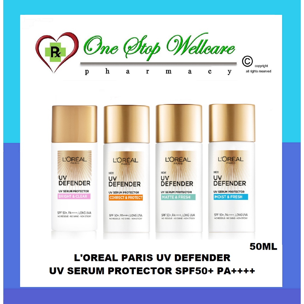 L'OREAL PARIS UV DEFENDER SPF 50+ PA++++ (BRIGHT & CLEAR / CORRECT ...