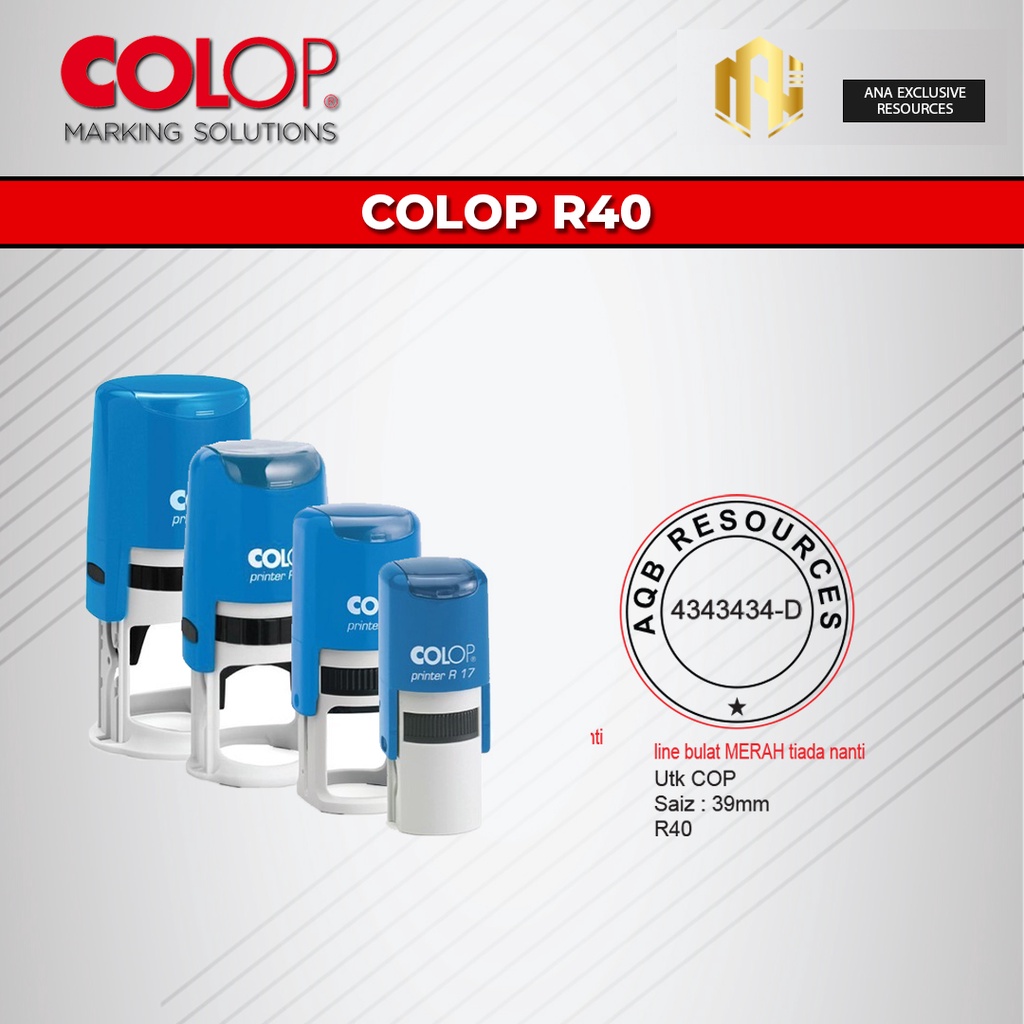 (NO RUBBER / TIADA GETAH) BODY SET ONLY COP COLOP P10 - P60, R17 - R40, POCKET MOUSE STAMP 20 30 ...