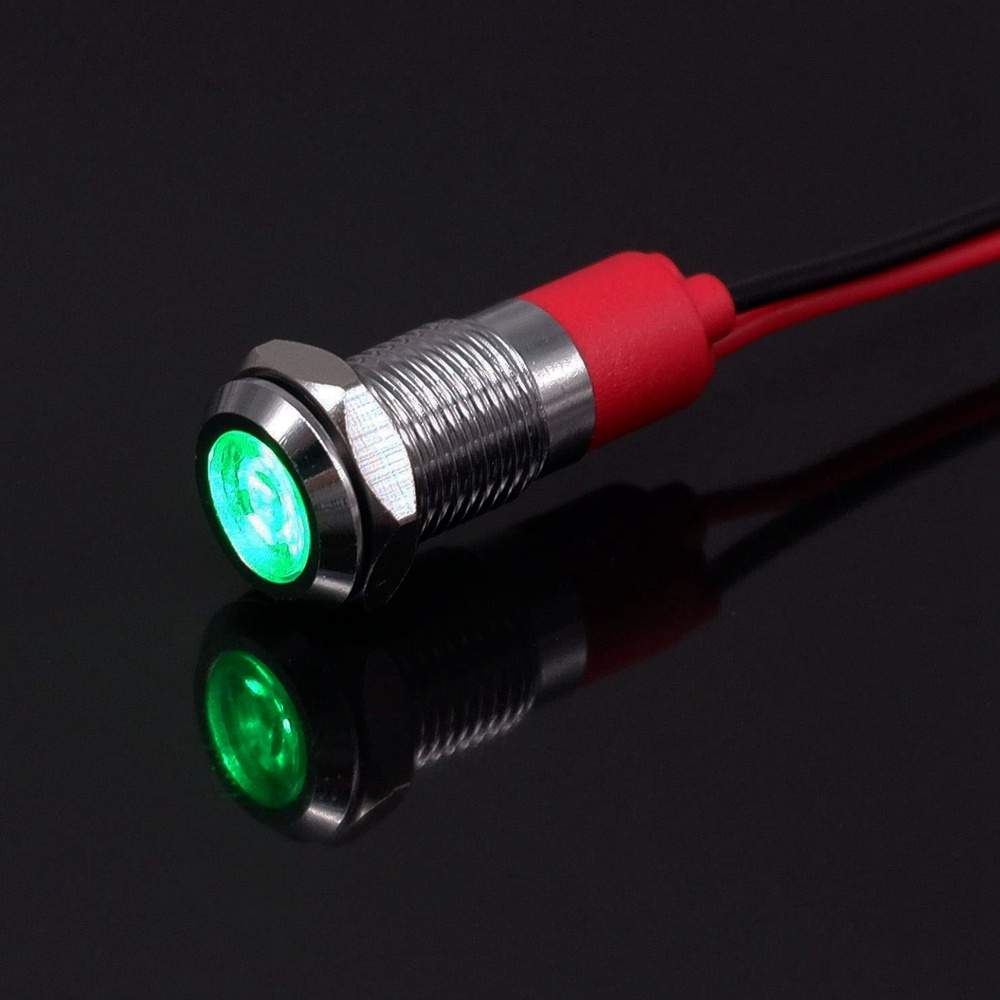 8mm LED Warning indicator light Metal Waterproof Signal Lamp Pilot ...