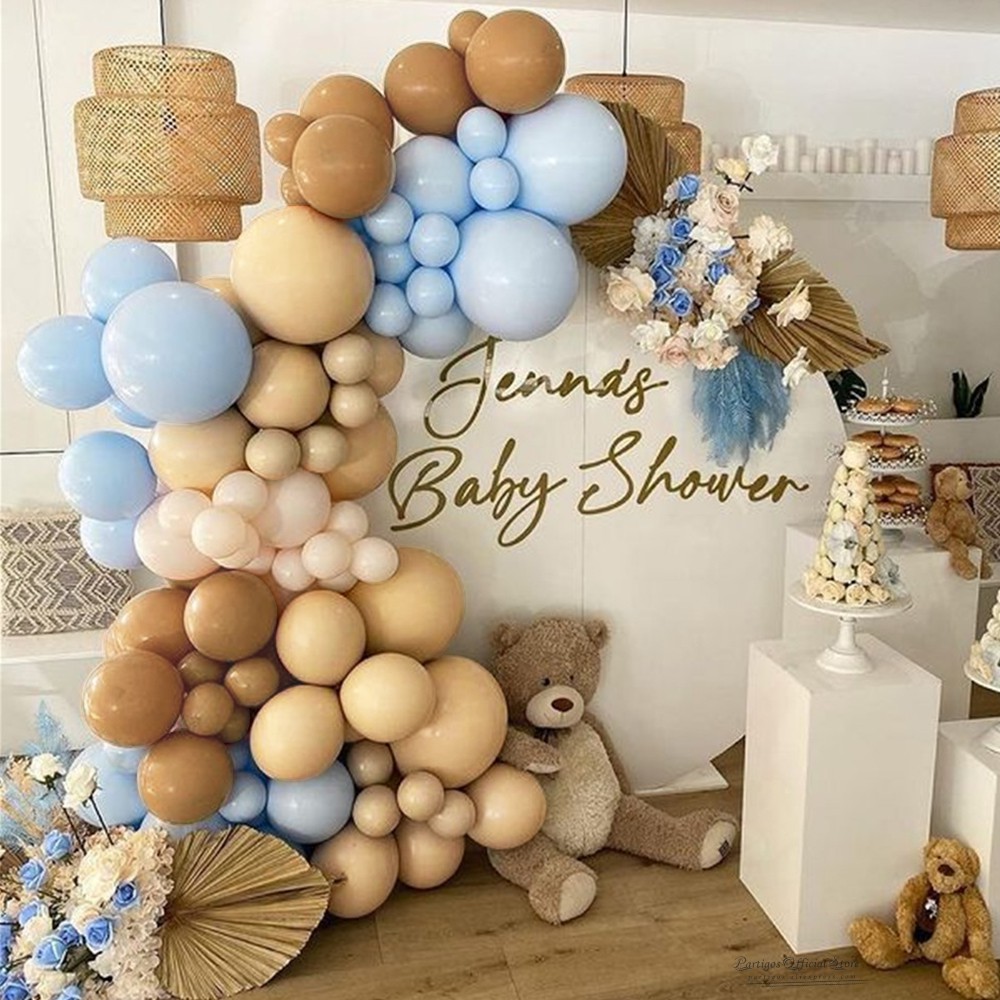 88Pcs Khaki Coffee Brown Skin Color Balloons Garland Kit Latex Balloons ...