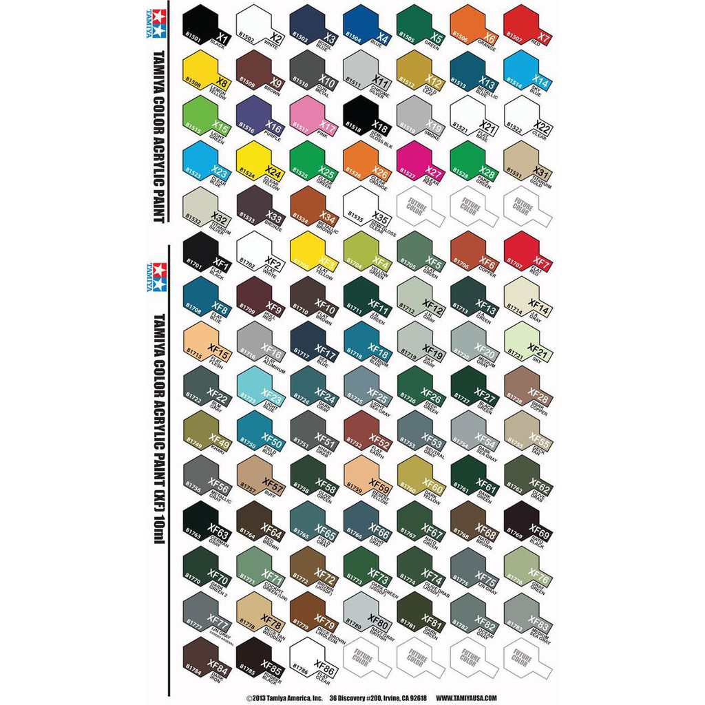 Tamiya Acrylic Flat XF-21 to XF-60 (10ml) | Shopee Malaysia