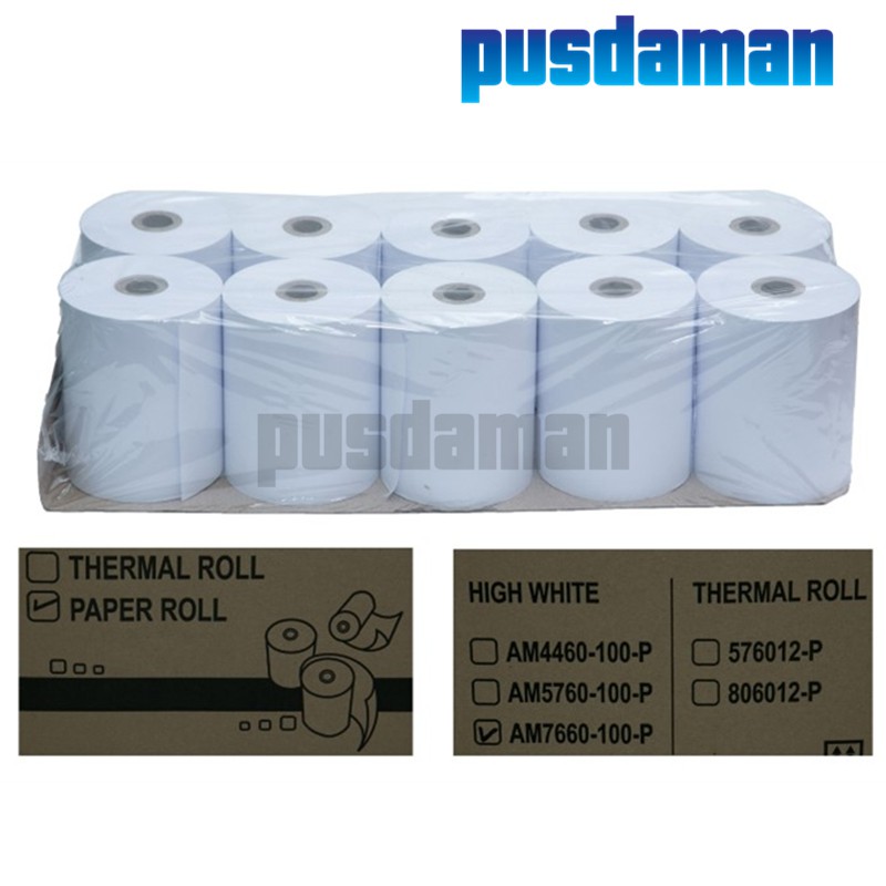 White Paper Roll 76mm x 65 (10rolls) | Shopee Malaysia