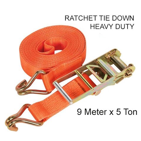 [ 1 UNIT ] RATCHET TIE DOWN 9 Meter X 5 Ton HEAVY DUTY RATCHET TIE DOWN ...