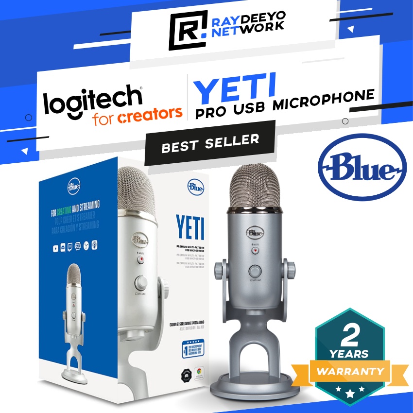 Logitech for Creators BLUE Yeti Premium Multi-Pattern USB Microphone ...