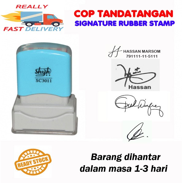 COP TANDATANGAN SIGN CHOP RUBBER STAMP Parcel Receive Chop - Ready ...