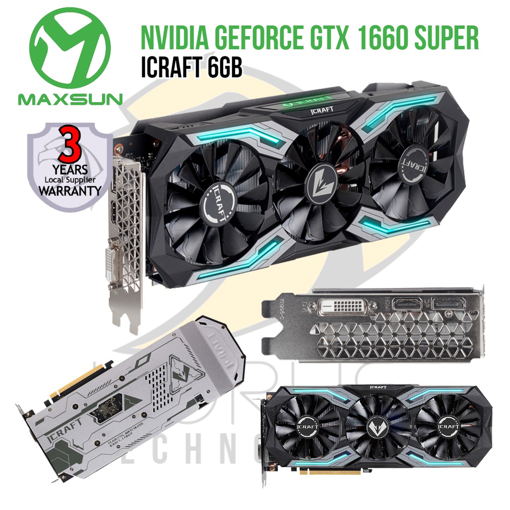 Maxsun Nvidia Geforce GTX 1660 Super iCraft 6GB | Shopee Malaysia