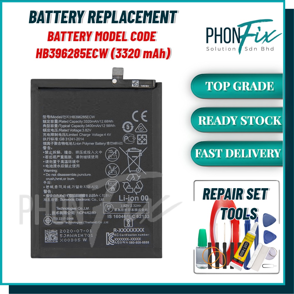 𝑷𝒉𝒐𝒏𝑭𝒊𝒙 Compatible For P20 EML-L29 / HONOR 10 COL-L29D BATTERY ...