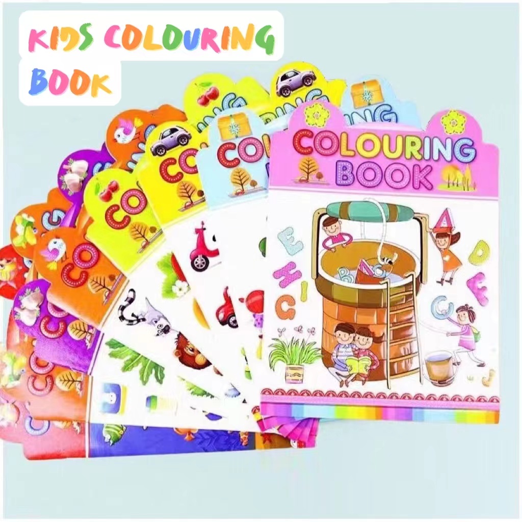 Kids Colouring Book A4 Buku Mewarna & Lukis Kanak A4 Art Drawing Color ...