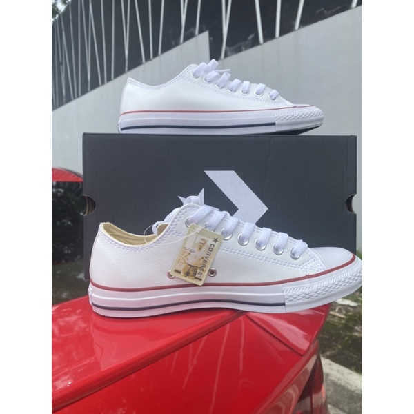 converse putih leather low cut | Shopee Malaysia