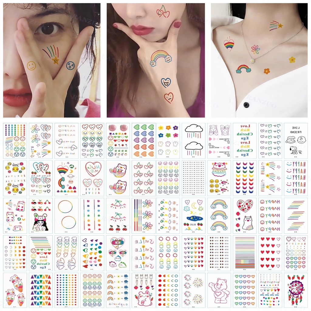 Cute Tiny Waterproof Temporary Tattoos Sticker/Decals Tattoos And Body ...