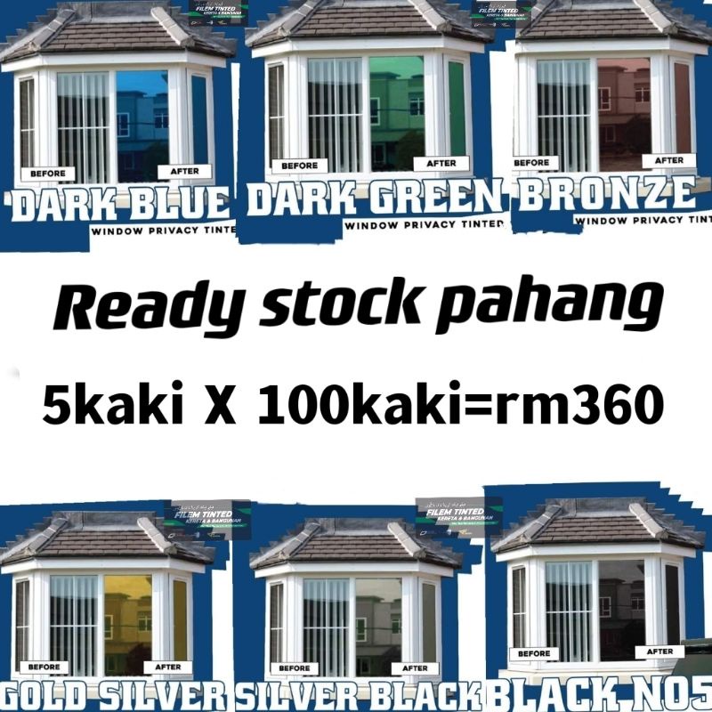 🇲🇾Satu Roll/tinted rumah(DIY Set)/window film/Reflective film/sputter ...