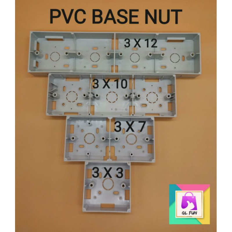 PVC Box Surface Nut Box 3x3 3x7 3x10 3x12 | Shopee Malaysia