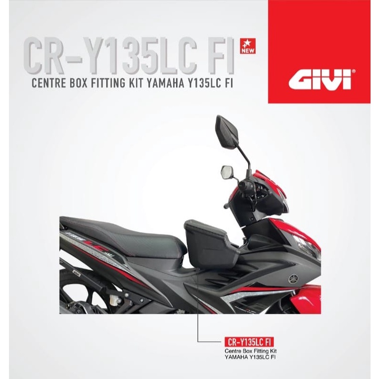 GIVI BOX LC V8 / LC FI CENTER BOX 10LITER 12LITER WITH BRACKET 135LC V1 ...
