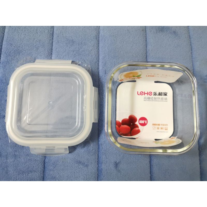 LEHE Heat Resistant Borosilicate Glass Food Container 800ML | Shopee ...