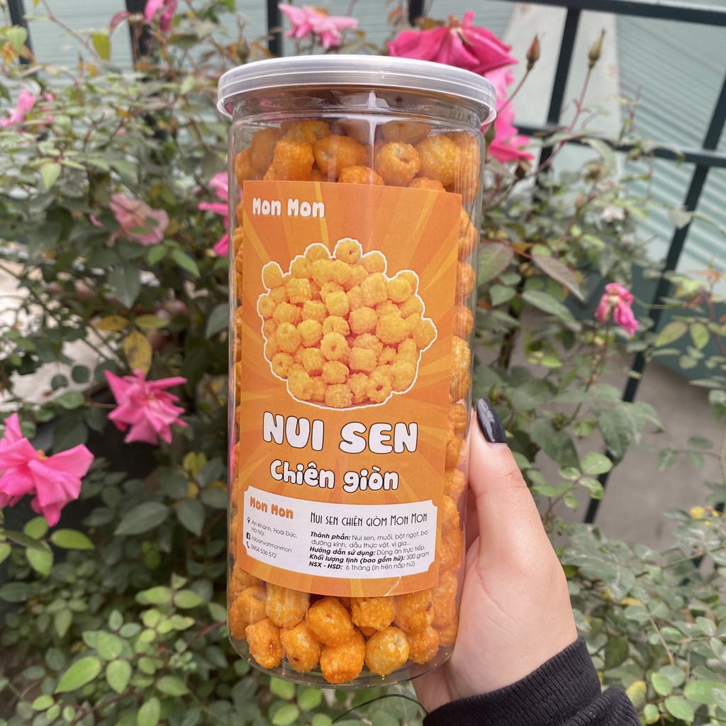 Crispy FRIED LOTUS SAUCE - Pet jar 300gr - MonMon Food - Hanoi Snacks ...