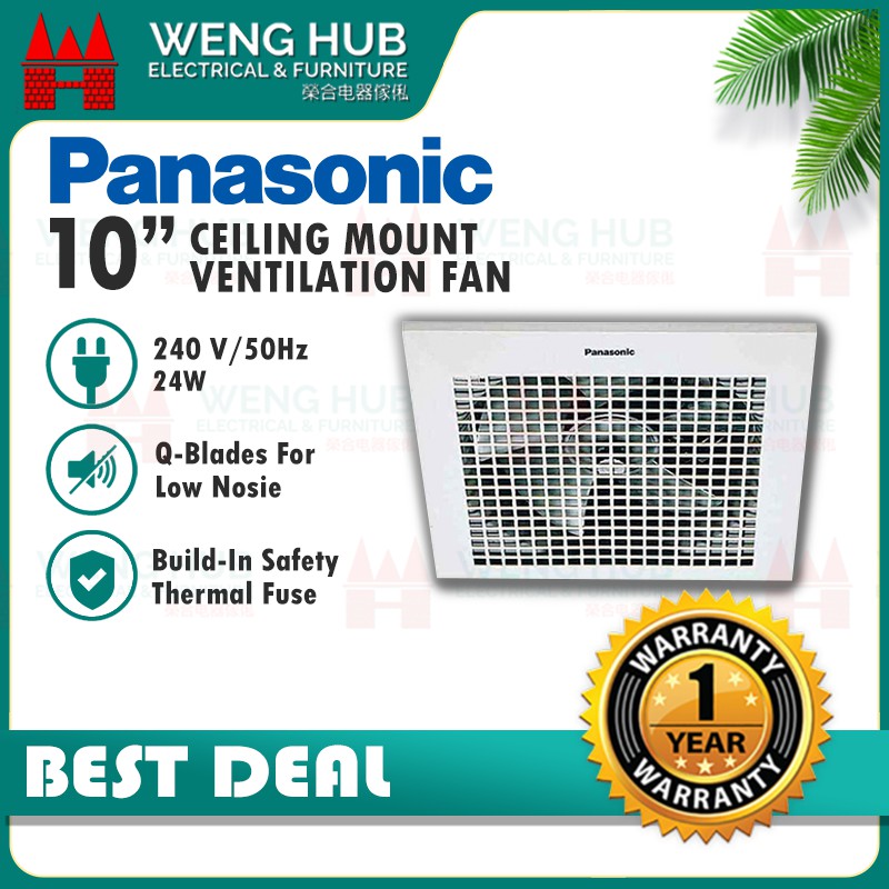 Panasonic Ventilating Fan 10' FV-25TGU3-WT | Shopee Malaysia