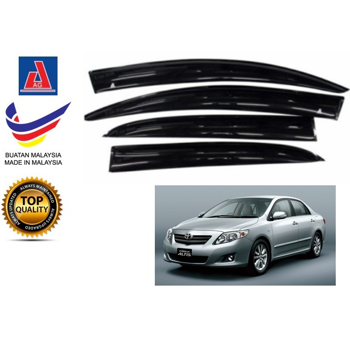 Toyota Corolla Altis E140 (10th) 2006-2012 AG Door Visor (Big 12cm ...