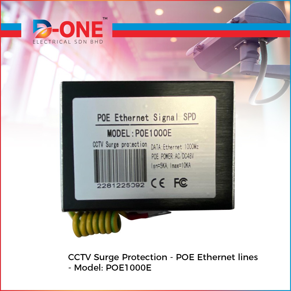CCTV Surge Protection - POE Ethernet lines - Model: POE1000E | Shopee ...