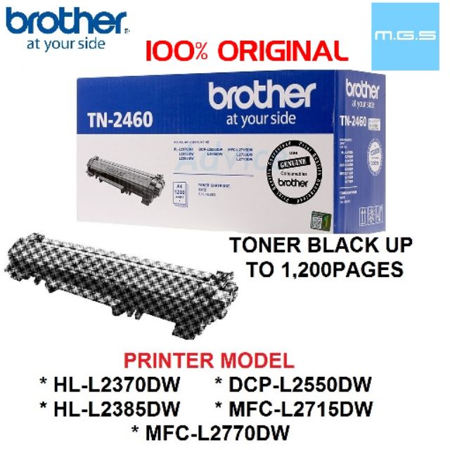 ORIGINAL BROTHER TN2460 TN-2460 Toner L2370DW L2385DW L2550DW MFC ...