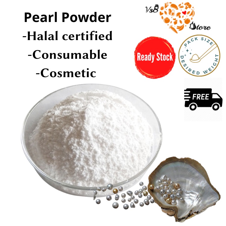 Pearl Powder 珍珠粉 Serbuk Mutiara Original Mutiara Asli Pearl Powder ...