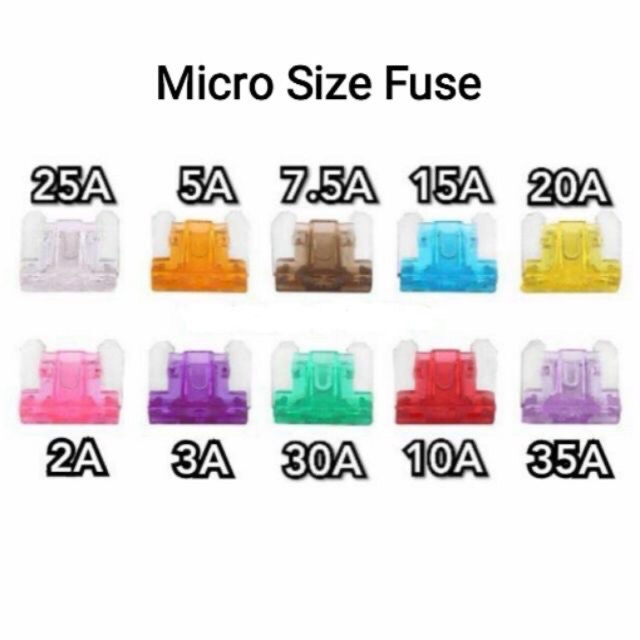 1PCS 5A 7.5A 10A 15A 20A 30A Micro Blade Fuse Low Profile Mini Blade ...