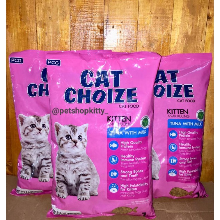 Cat CHOIZE KITTEN TUNA/SALMON | Packaging 1KG | Shopee Malaysia