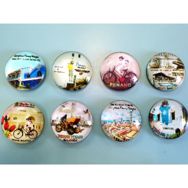 Penang Famous Street Art Souvenir Crystal Fridge Magnet 🇲🇾Ready Stock🇲🇾 ...
